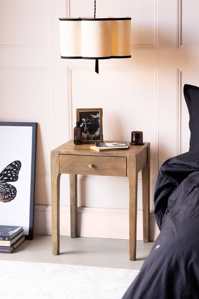 Natural Wooden Bedside Table | Rockett St George