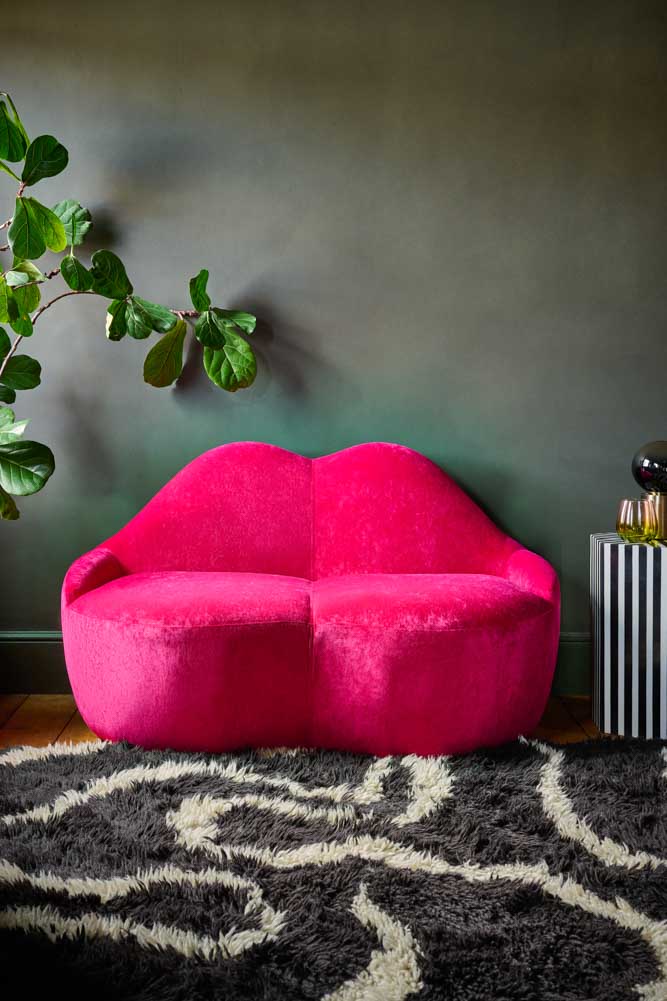 Hot Pink Lips Sofa - 2 Seater | Rockett St George Sofa Collection