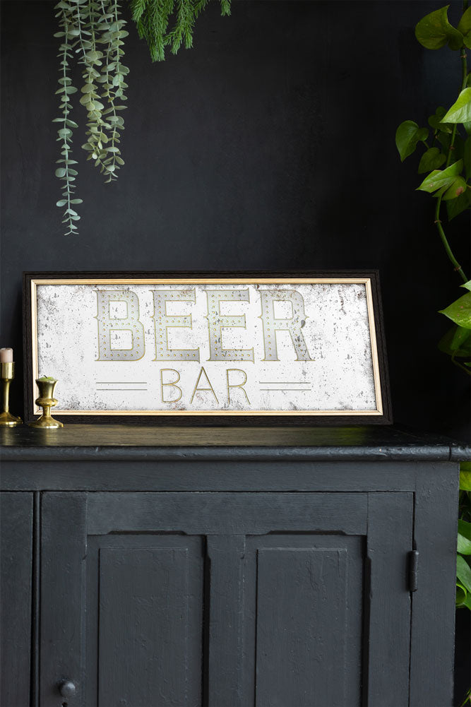 Vintage-Style Beer Bar Mirror | Rockett St George