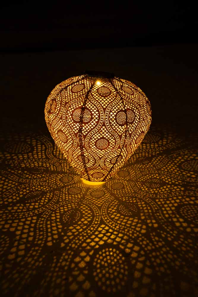 Bell Shaped Ochre Outdoor Garden Lantern | Rockett St George