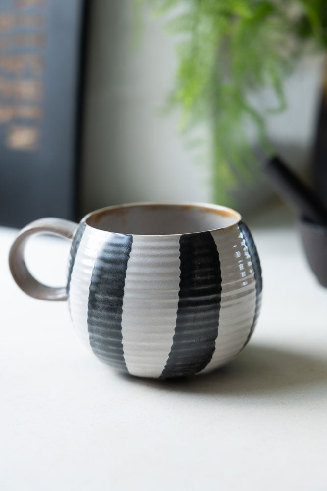 Black & White Stripe Cuddle Mug | Rockett St George