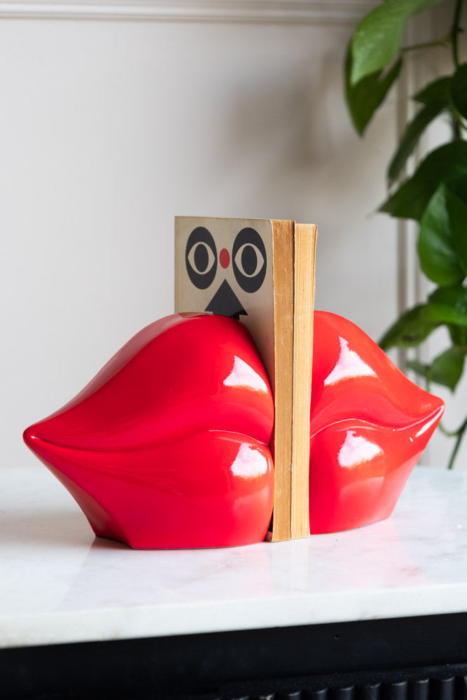 Bold Red Lips Bookends | Rockett St George