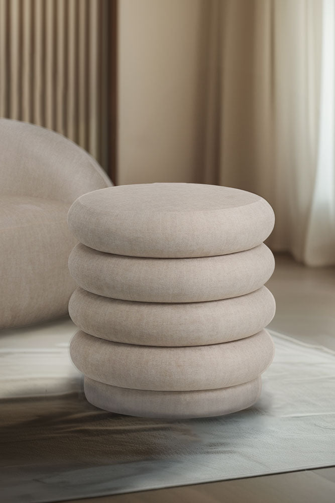Curved Cream Snug Footstool | Rockett St George