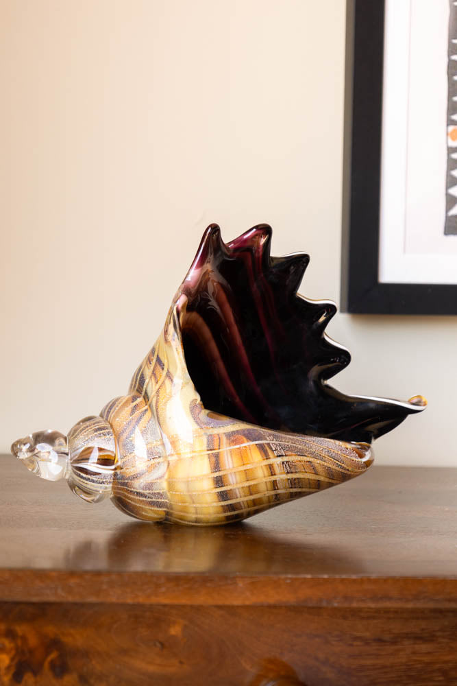 Glass Conch Shell Paperweight Ornament | Rockett St George