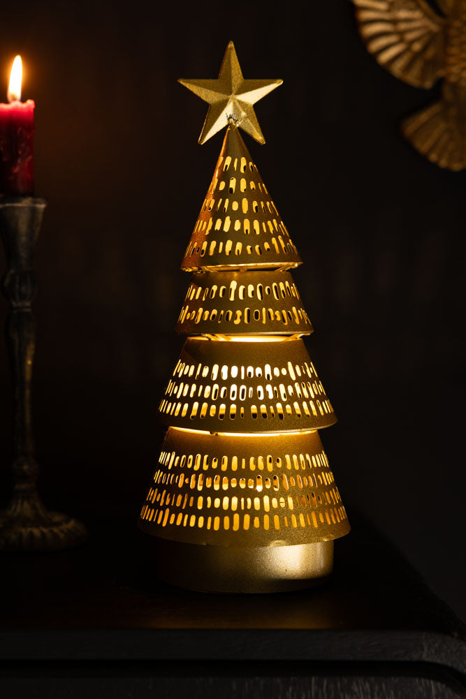 Gold Light Up Christmas Tree | Rockett St George
