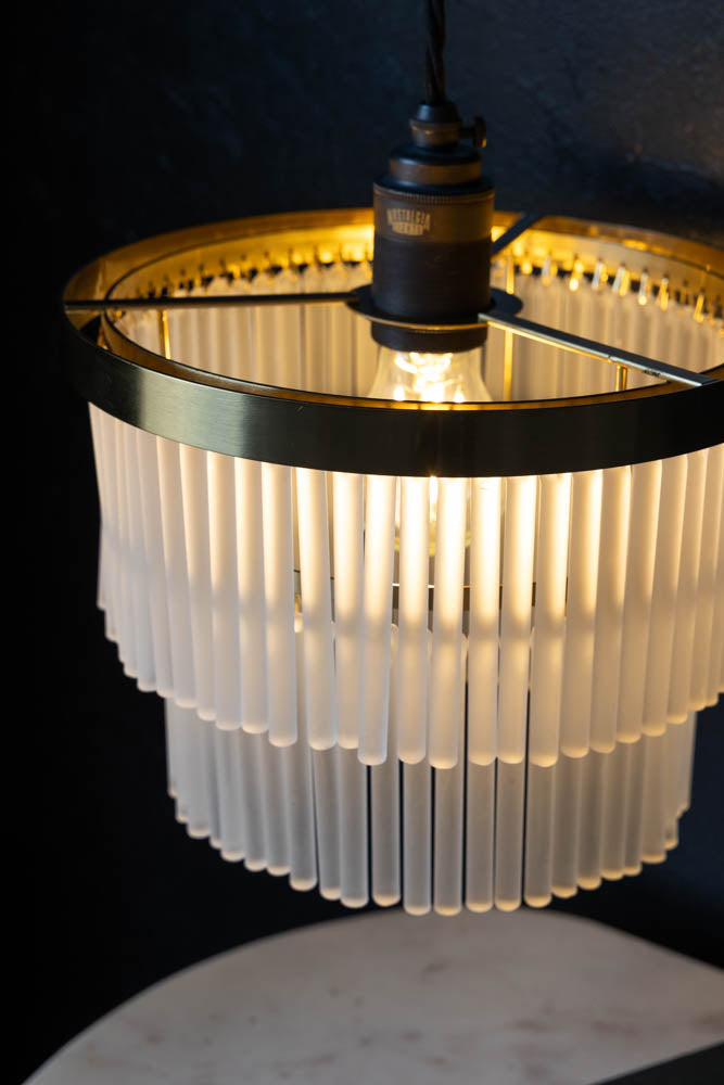 Gold Tiered Glass Easyfit Ceiling Light Shade | Rockett St George