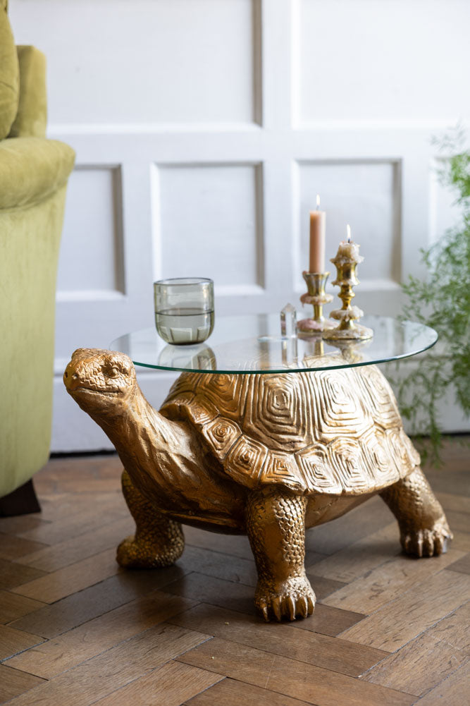 Gold Tortoise Side Table | Rockett St George