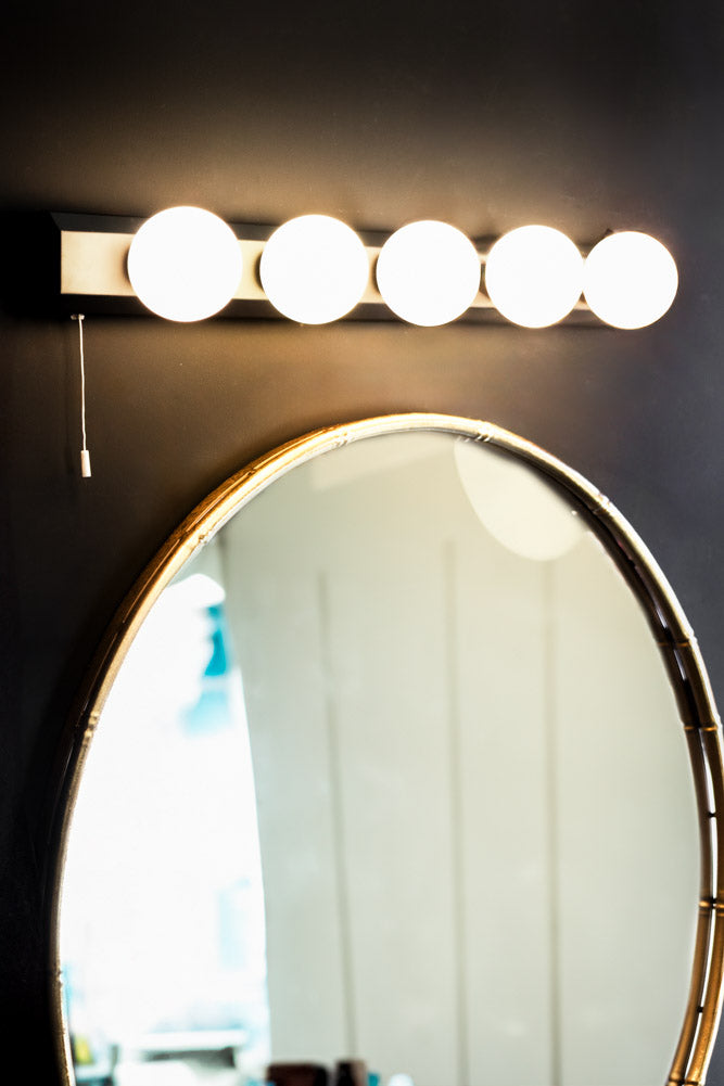 Hollywood Vanity Wall Light in Black | Rockett St George