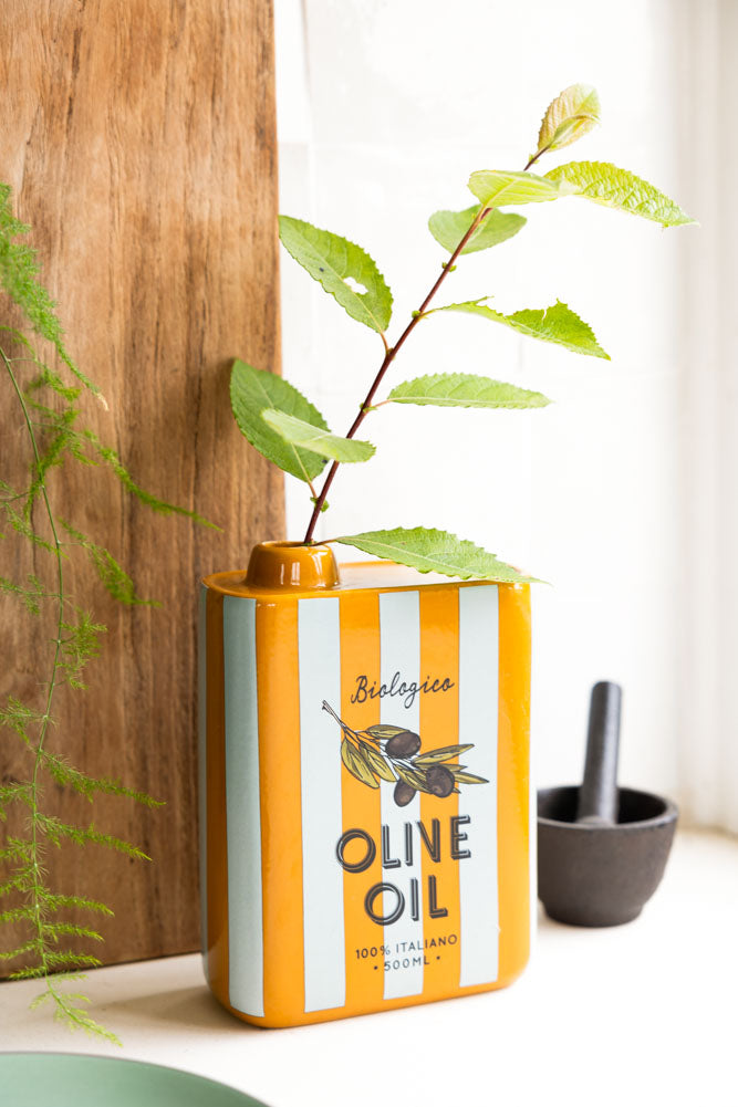 Italiana Stripe Olive Oil Vase | Rockett St George