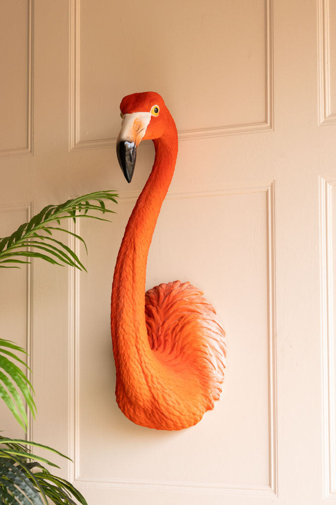 Large Faux Flamingo Head Wall Art | Rockett St George