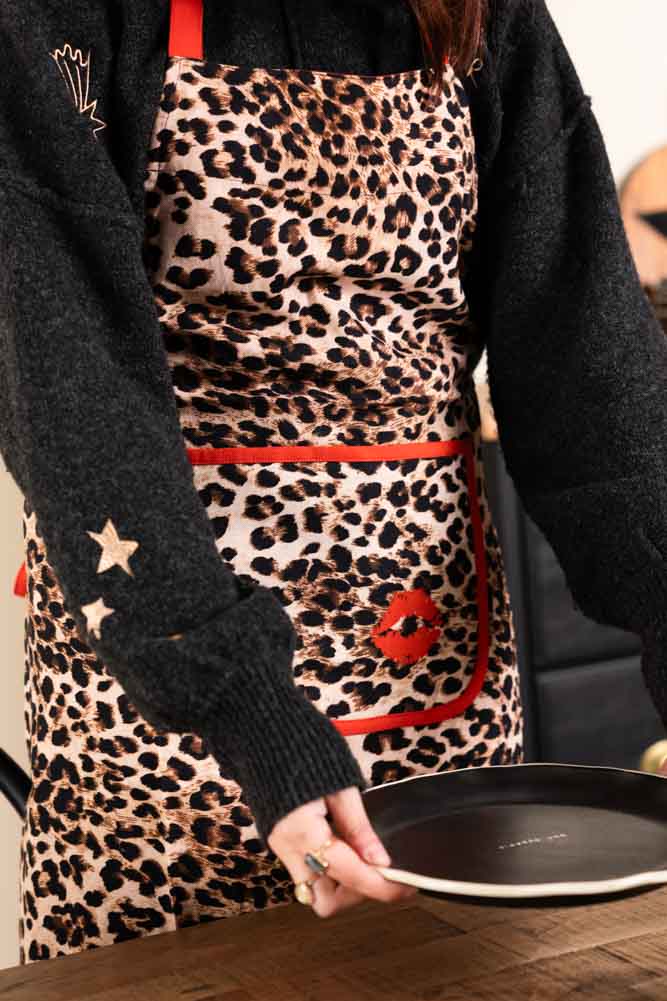 Leopard Love Print Apron | Rockett St George