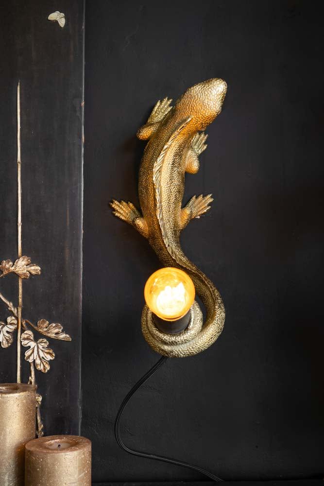 Gold Lizard Table/Wall Light | Rockett St George