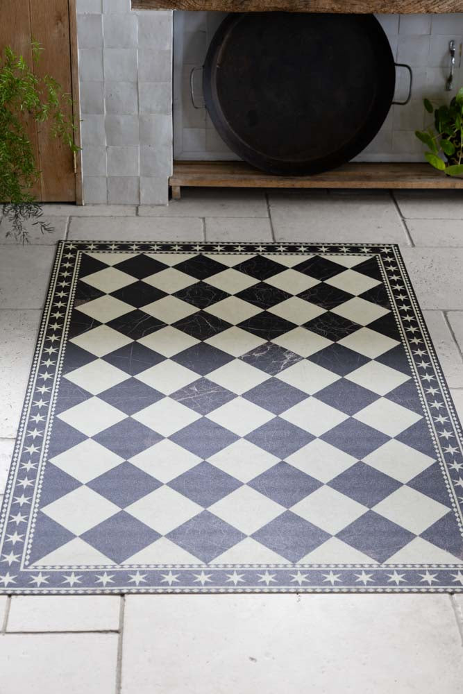 Marble Tile Effect Large Durable Floor Mat | Rockett St George