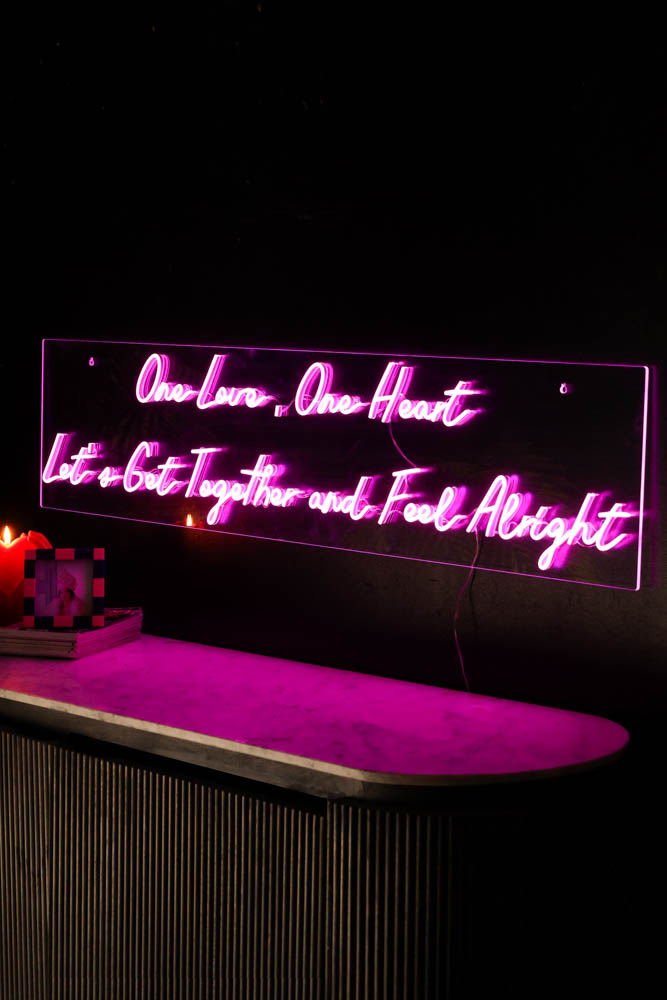 One Love One Heart Neon Wall Light | Rockett St George