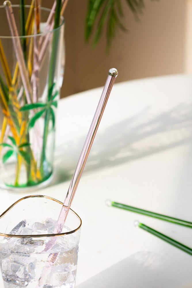 Pink Glass Cocktail Stirrer | Rockett St George