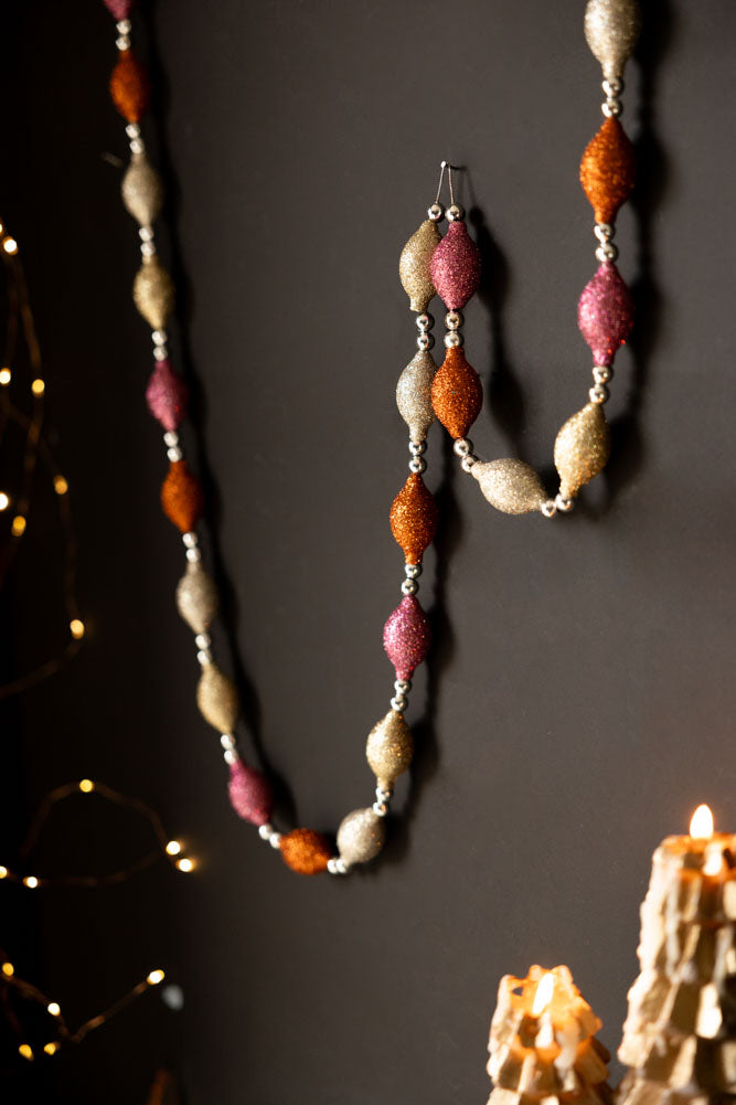 Pink & Gold Sparkle Bauble Garland | Rockett St George