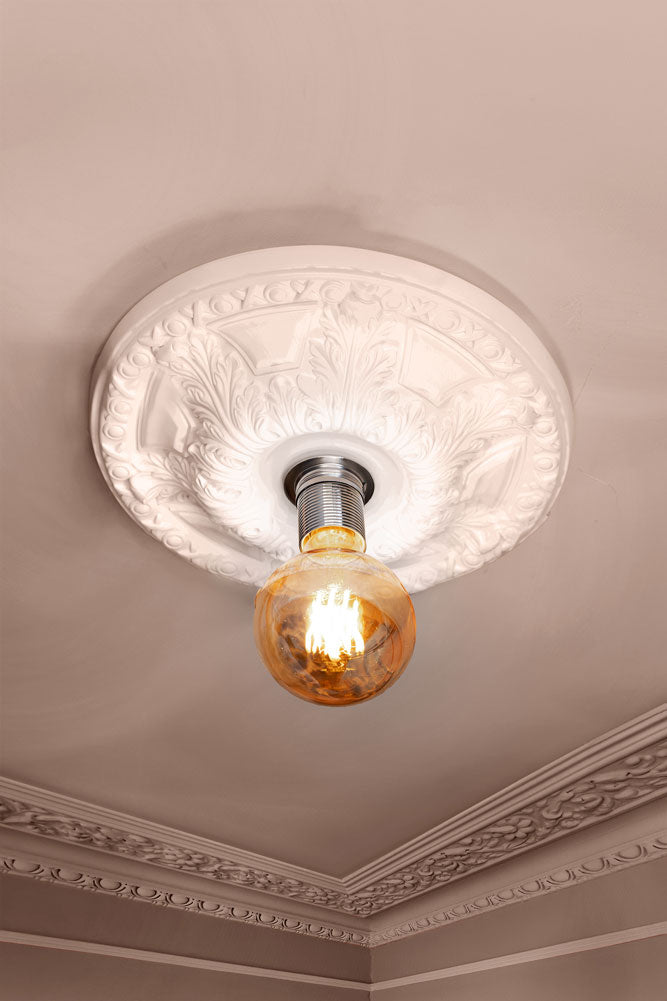 Ready-To-Paint Plaster Ceiling Rose - Medium | Rockett St George