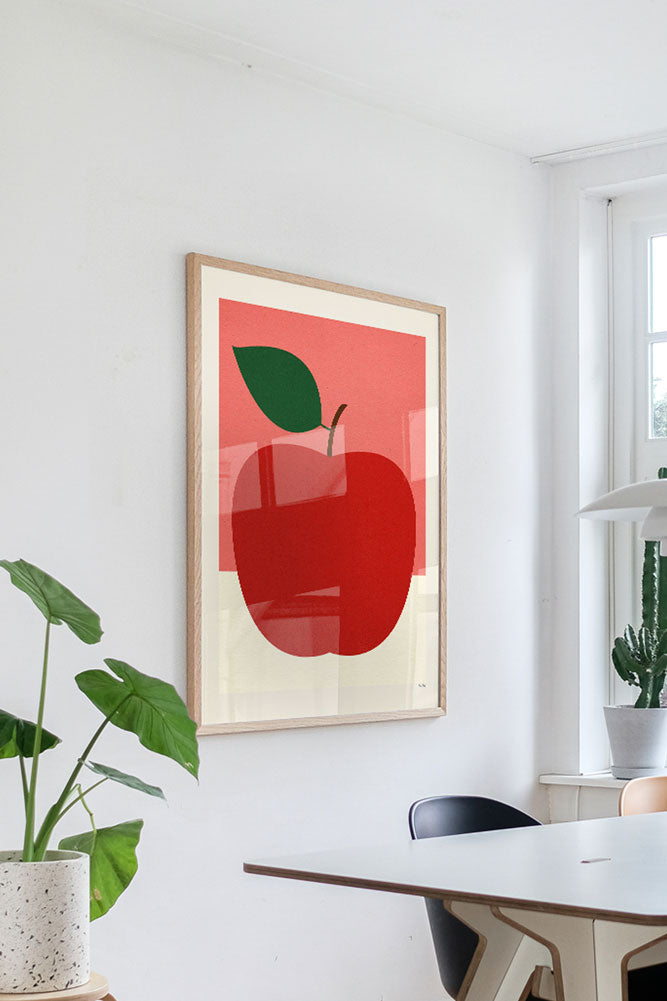 Red Apple Art Print - Unframed | Rockett St George