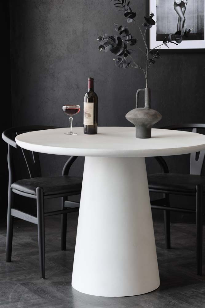 Round Dining Table In Off-White | Rockett St George