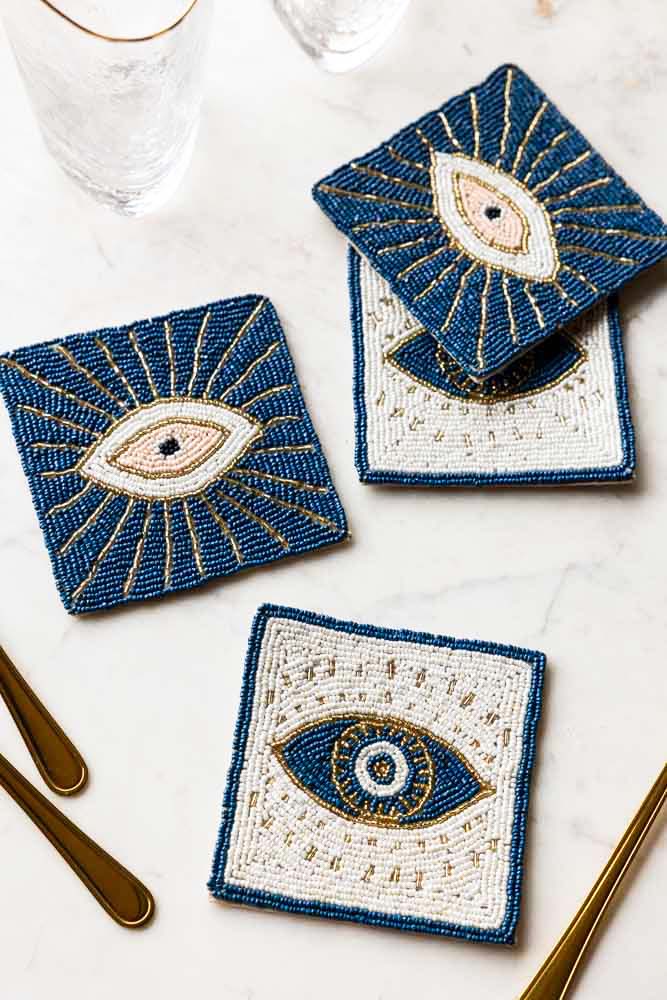Set of 4 Mystic Eye Coasters | Rockett St George