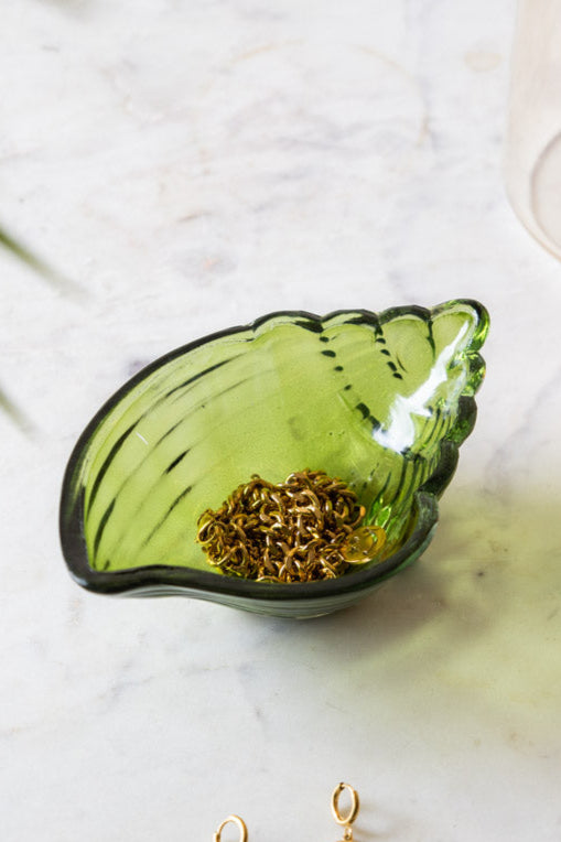 Shell Trinket Tray in Dark Green | Rockett St George