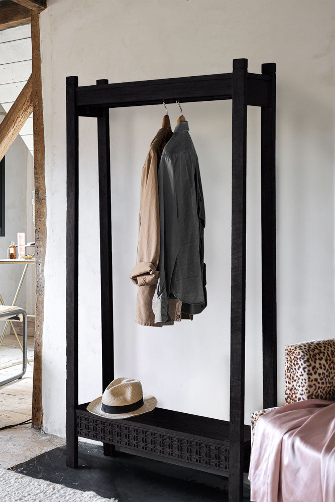 Stylish Mango Wood Freestanding Open Wardrobe | Rockett St George