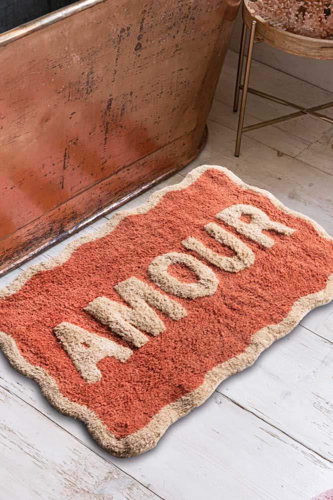 Terracotta Amour Bath Mat | Rockett St George