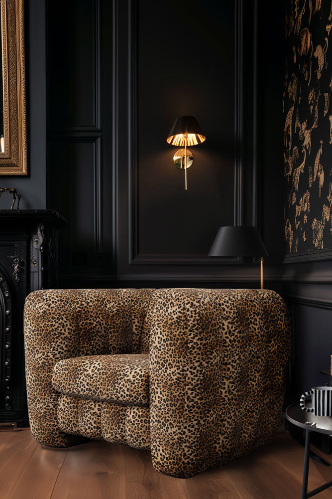 The Bowie Love Seat In Leopard Love Velvet Natural | Rockett St George