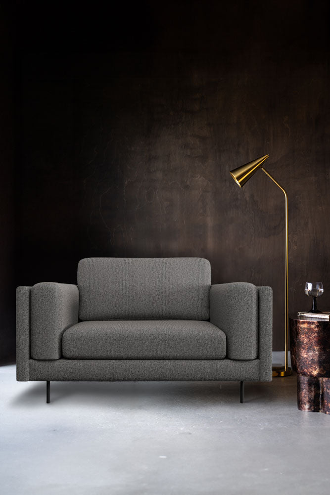 The Grace Love Seat In Timeless Texture Black Bean | Rockett St George