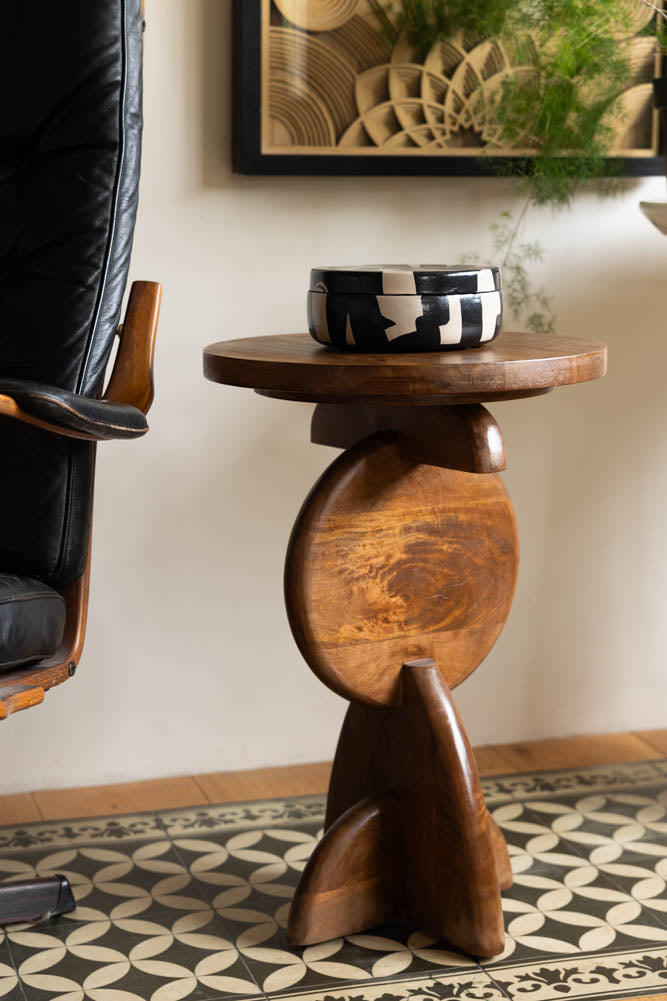 Warm Brown Mango Wood Side Table | Rockett St George
