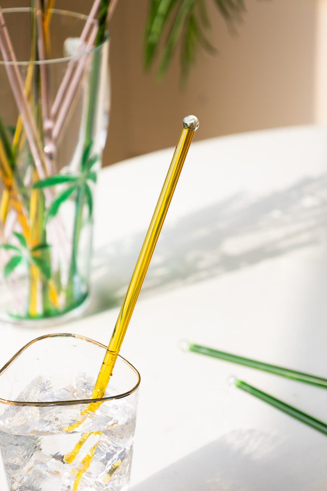Yellow Glass Cocktail Stirrer | Rockett St George