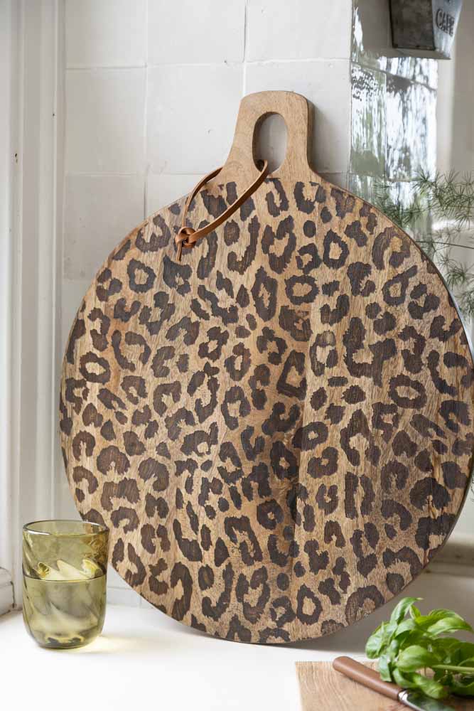 Leopard Print Mango Wood Serving Board - Large | Rockett St George